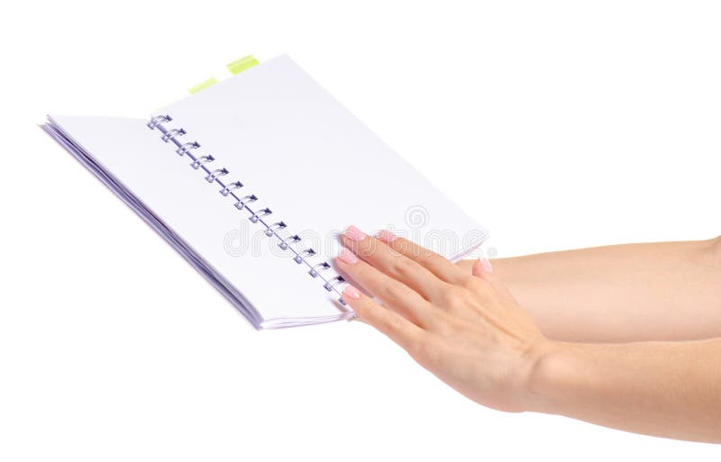 Notepad in hand stock photo. Image of memo, black, idea - 120430552