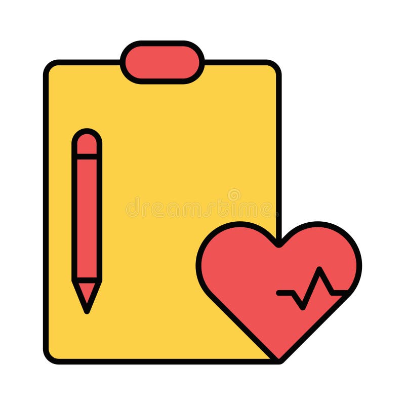 Notepad, Heart Report, Report, Pen, Heart Report Writing Icon Stock ...
