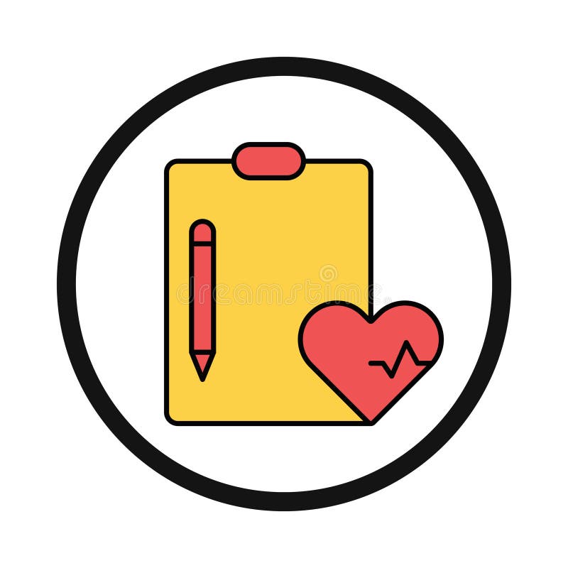 Notepad, Heart Report, Report, Pen, Heart Report Writing Icon Stock ...