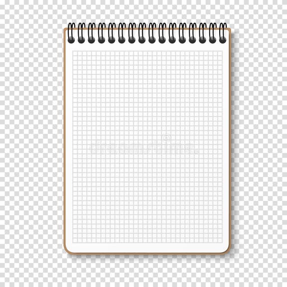 Notepad with a Horizontal Spring Spiral. Notebook with Checkered Sheet ...