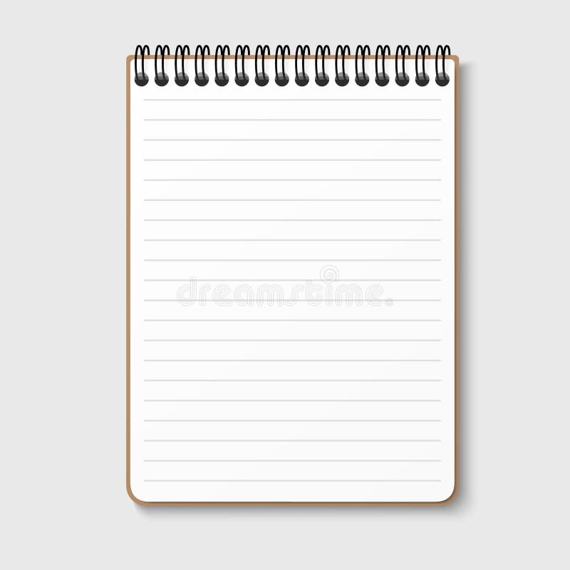 Notepad with a Horizontal Spring Spiral. Notebook with a White Lined ... Notepad with a Horizontal Spring Spiral. Notebook with a White Lined ...