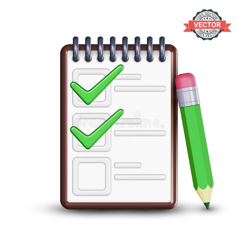 Check List Pen Ticks Check Stock Illustrations – 77 Check List Pen ...