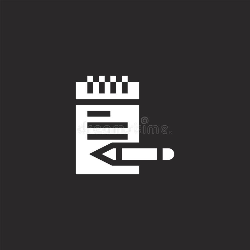 Notepad Icon. Filled Notepad Icon for Website Design and Mobile, App ...