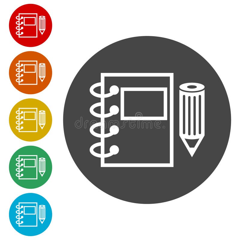 Notepad Icon, Notebook Icon Stock Vector - Illustration of list, note ...
