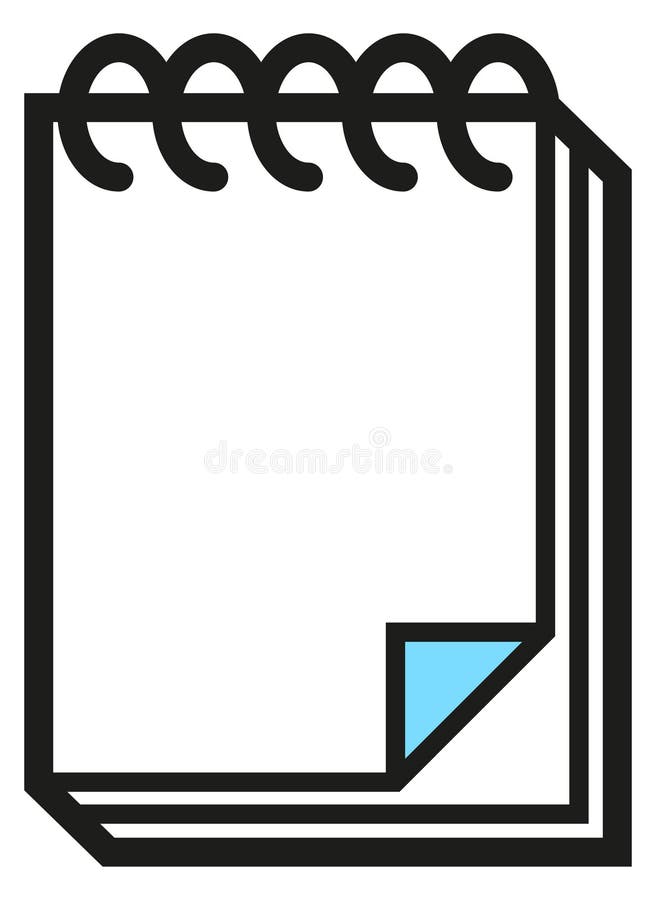 Notepad Icon. Paper Document Retro Style Symbol Stock Vector ...