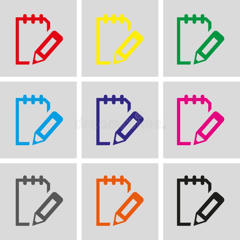 Notepad Icon Stock Vector Illustration Flat Design Stock Vector ...