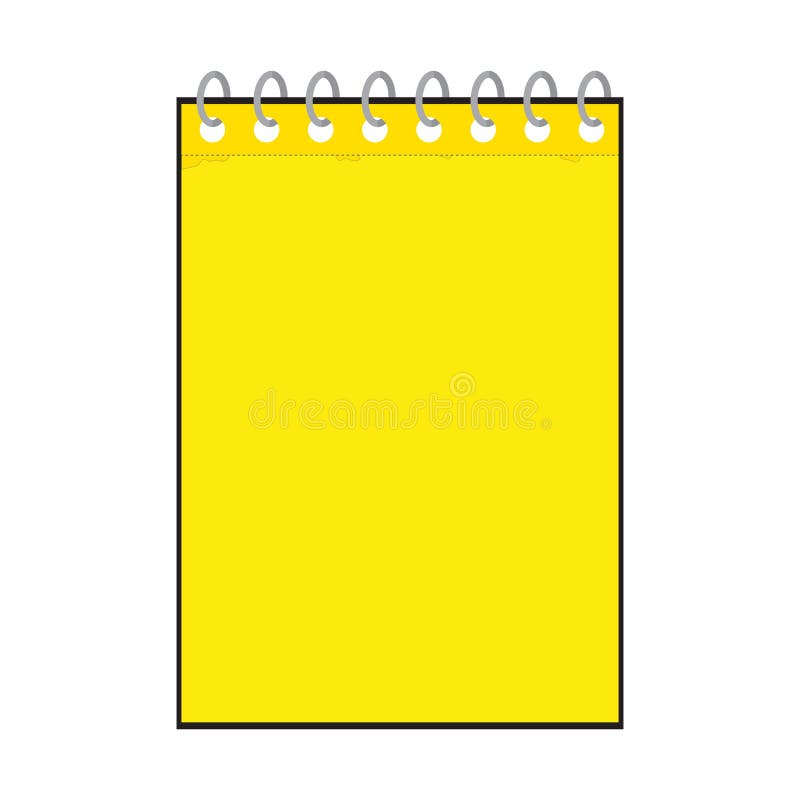Notepad Icon with Pencil in a Circle with Shadow. Flat Style, Vector ...