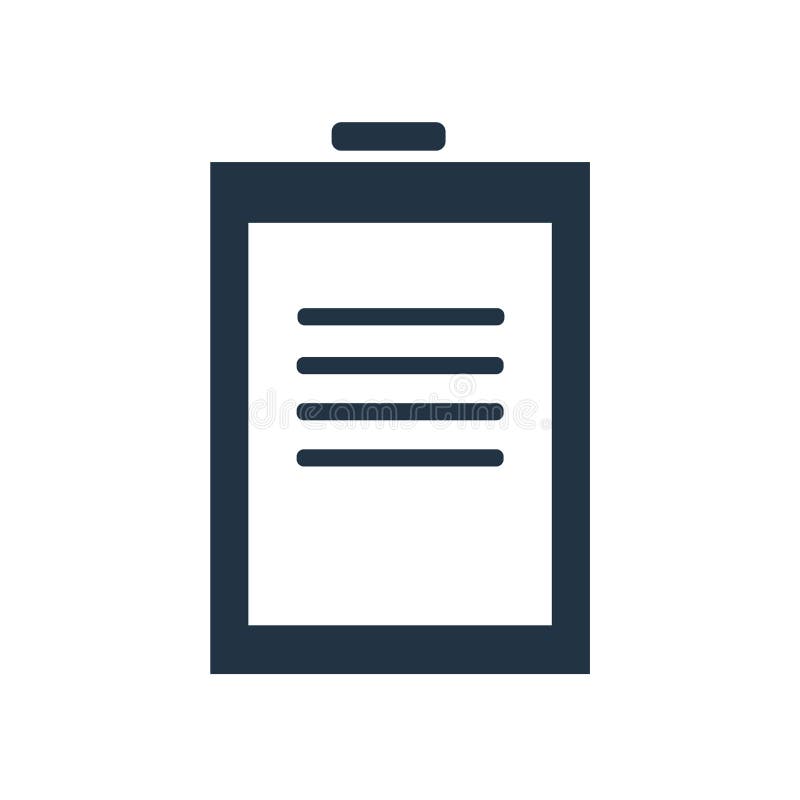 Notepad Icon Vector Sign and Symbol Isolated on White Background ...