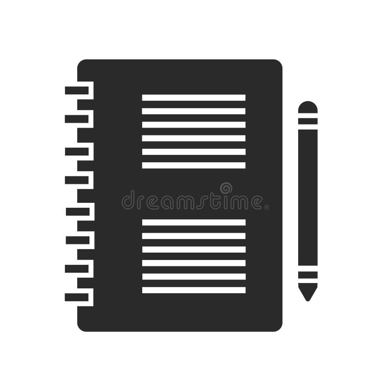 Notepad Icon Vector Sign and Symbol Isolated on White Background ...