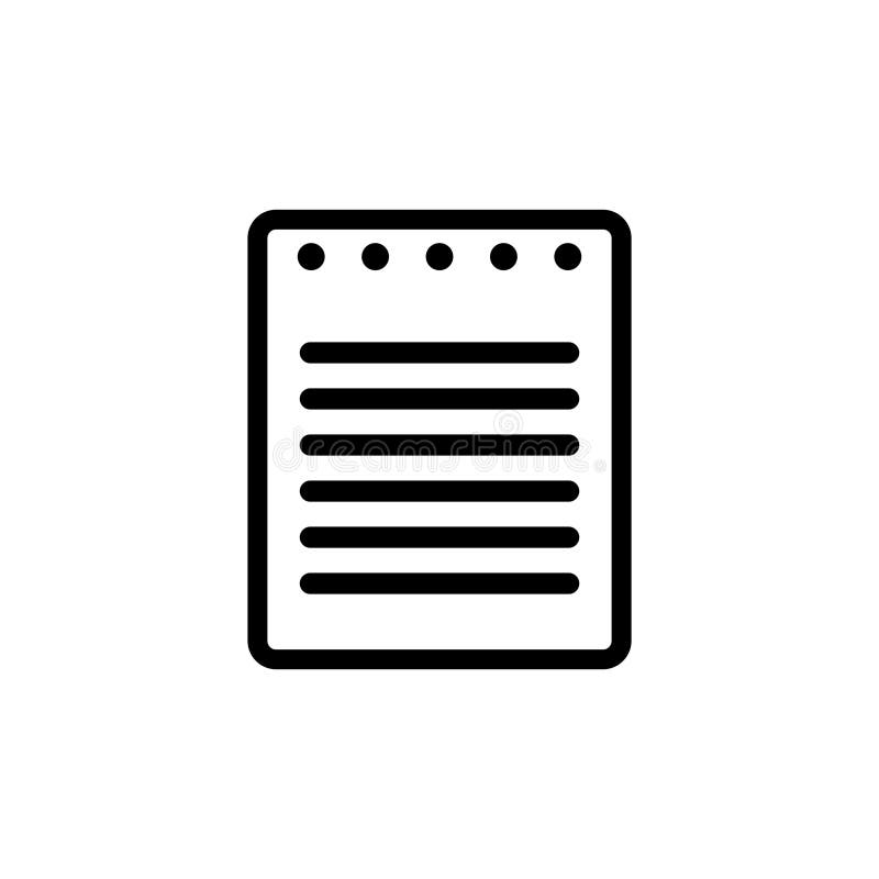 Notepad icon vector stock vector. Illustration of note - 286843381