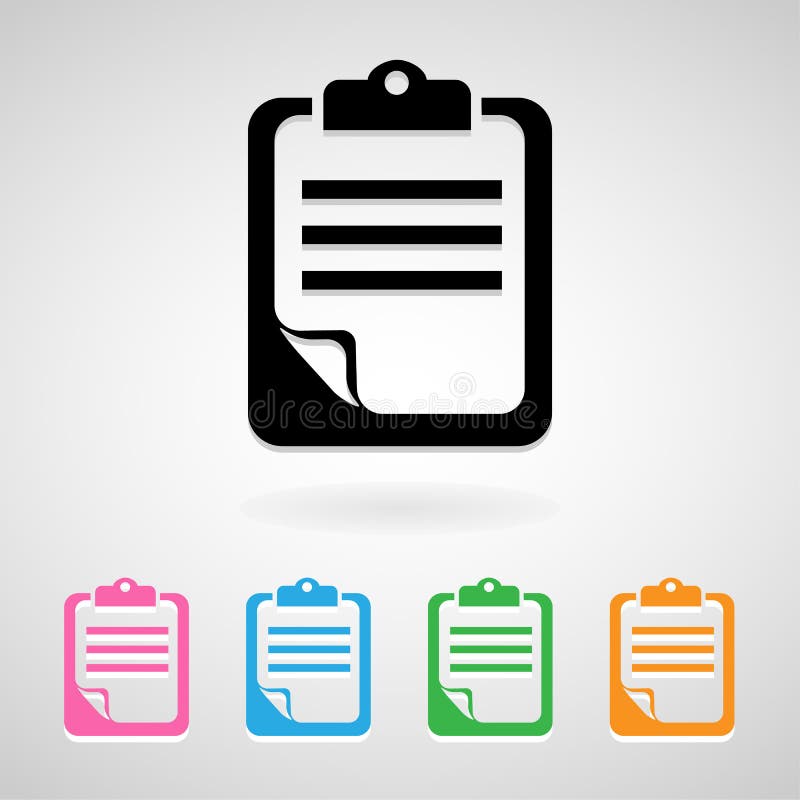 Notepad Icons Set Great for Any Use. Vector EPS10. Stock Illustration ...