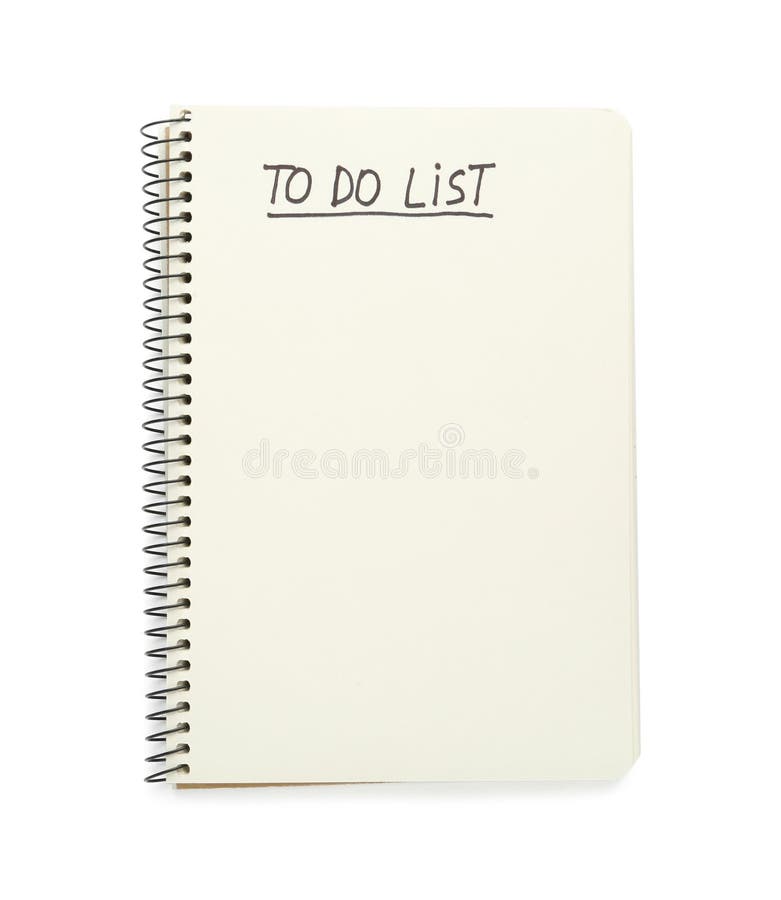 Notepad with Inscription To Do List on White Background Stock Photo ...