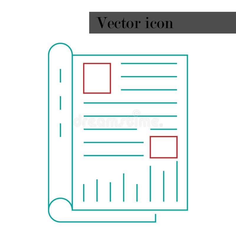 Notepad, Journal with Entries Icon. Vector Illustration Book, Notebook ...