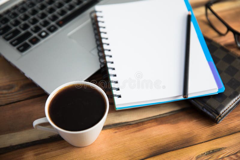 Notepad on keyboard stock image. Image of notebook, business - 196363381