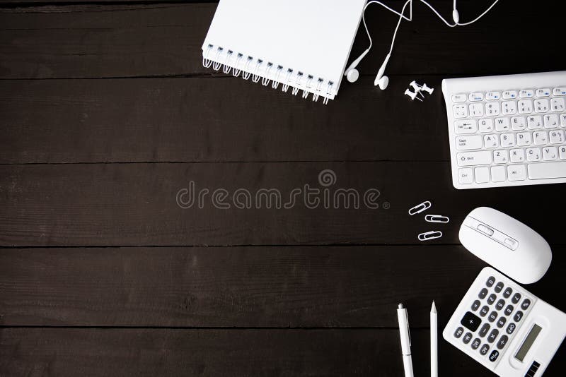Notepad with Keyboard and Stationary Stock Image - Image of computer ...