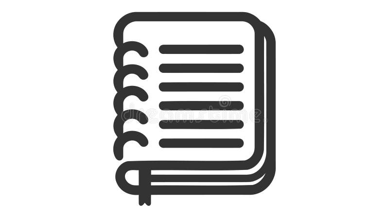 Notepad Line Icon. Notebook Linear Style Sign for Mobile Concept and ...