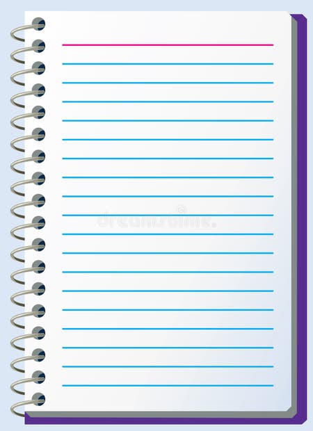 Notepad with lines stock vector. Illustration of message - 12790421