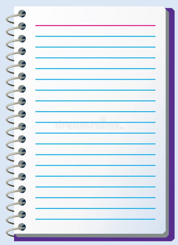 Notepad with lines stock vector. Illustration of message - 12790421