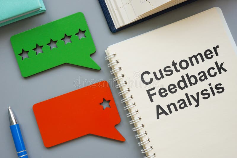 Notepad with Marks about Customer Feedback Analysis. Stock Image ...