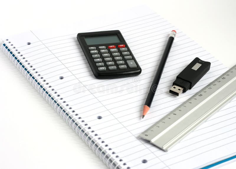 Calculator, pen, ruler stock image. Image of benefit, business - 2580347