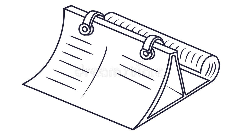 Notepad with a Metal Clip, Perfect for Notes and Reminders, Vector ...