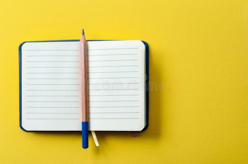 Notepad for Notes is Open on a Blank Page. Stationery, Note Paper Stock ...