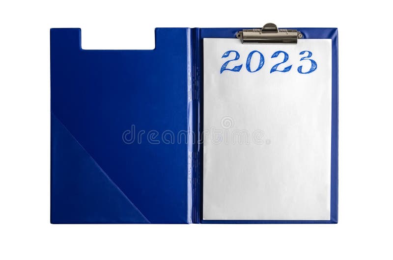 Notepad with Numbers 2023 on a White Background. Stock Image - Image of ...