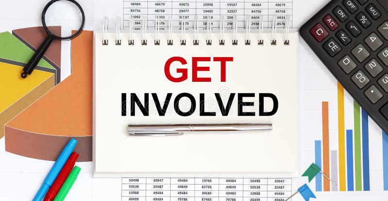 Text GET INVOLVED on the Envelope on the Keyboard Stock Photo - Image ...