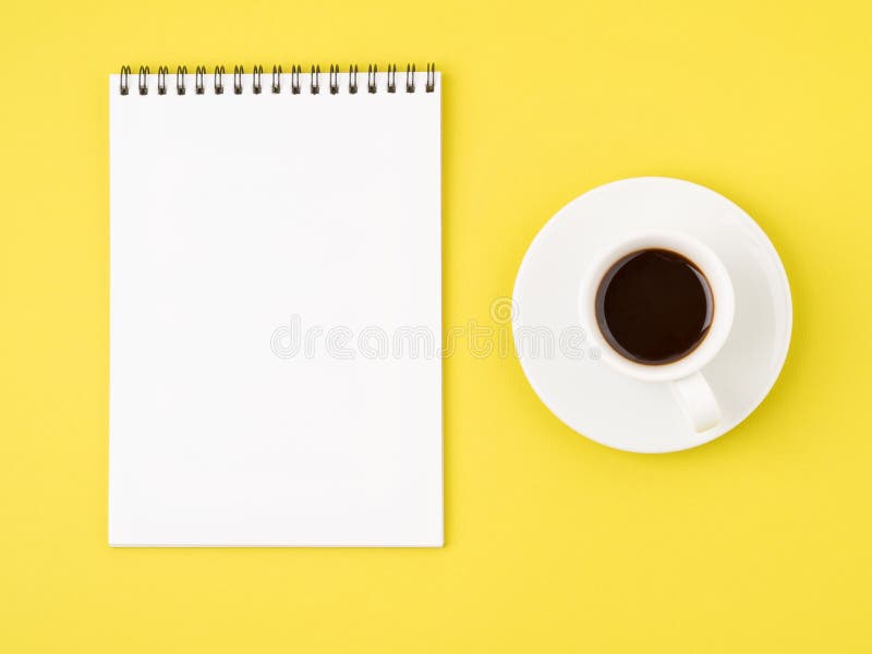 Notepad Open with White Blank Page for Writing Idea or To-do List Stock ...