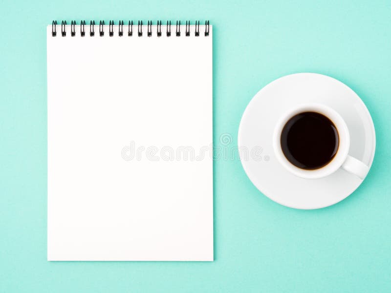 Notepad Open with White Blank Page for Writing Idea or To-do List Stock ...