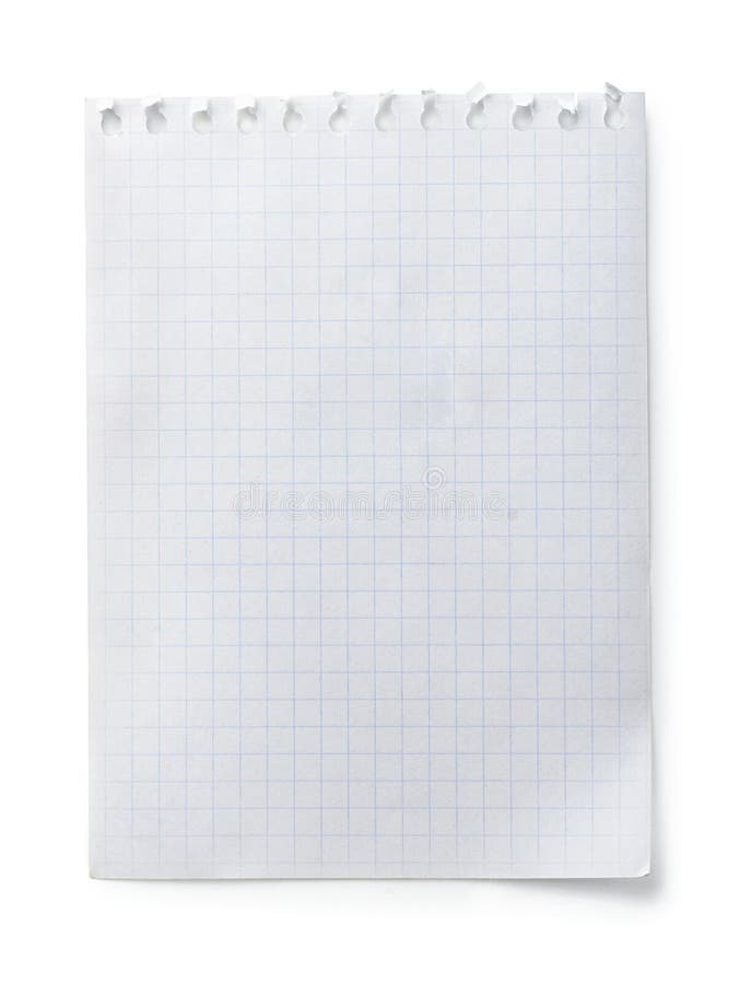 Note Paper Notebook Blank Lined Notepad White Background Empty Isolated ...
