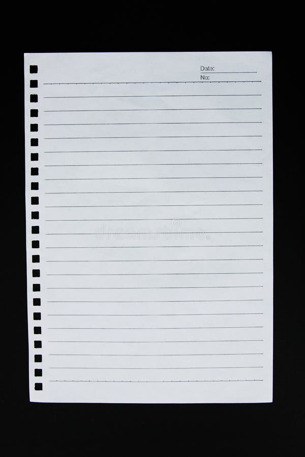 Notepad Page with Clip stock photo. Image of copybook - 5150404