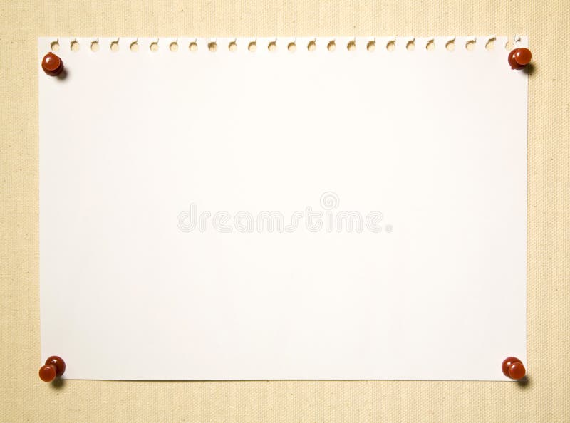 Notepad Page on Textile Background Stock Photo - Image of information ...