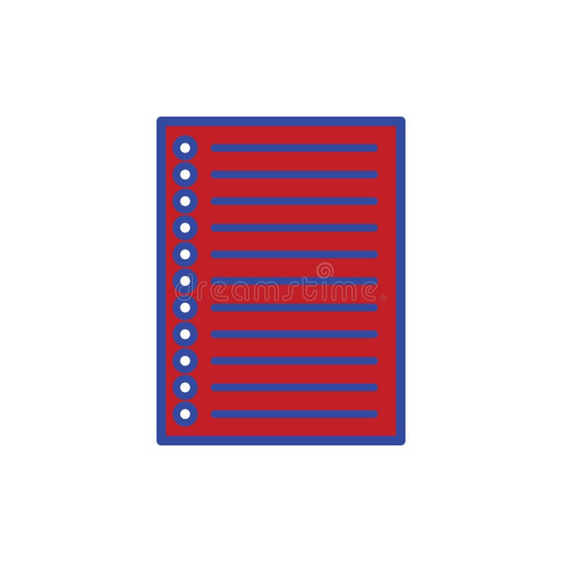 Notepad Page. Vector Illustration Decorative Design Stock Vector ...