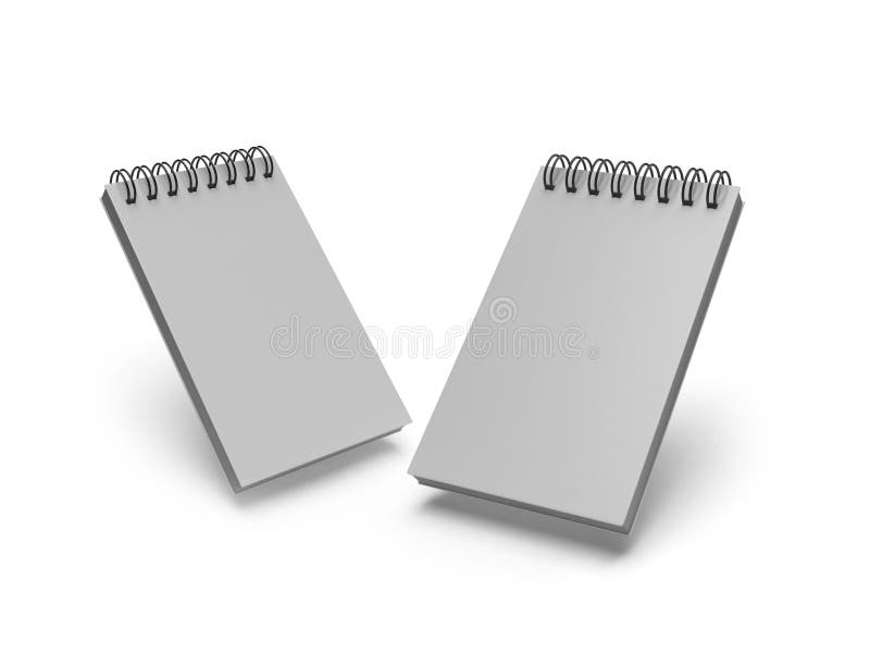 Notepad Paper 3D Illustration Mockup Scene Stock Illustration ...