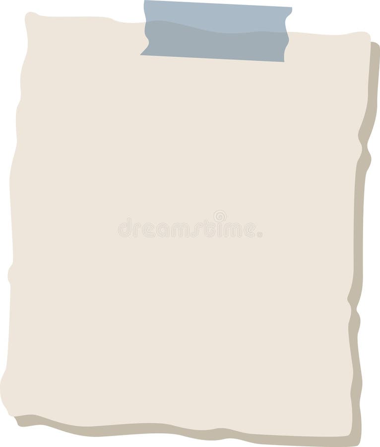 Notepad Paper Sheet with Sticker Stock Vector - Illustration of blank ...