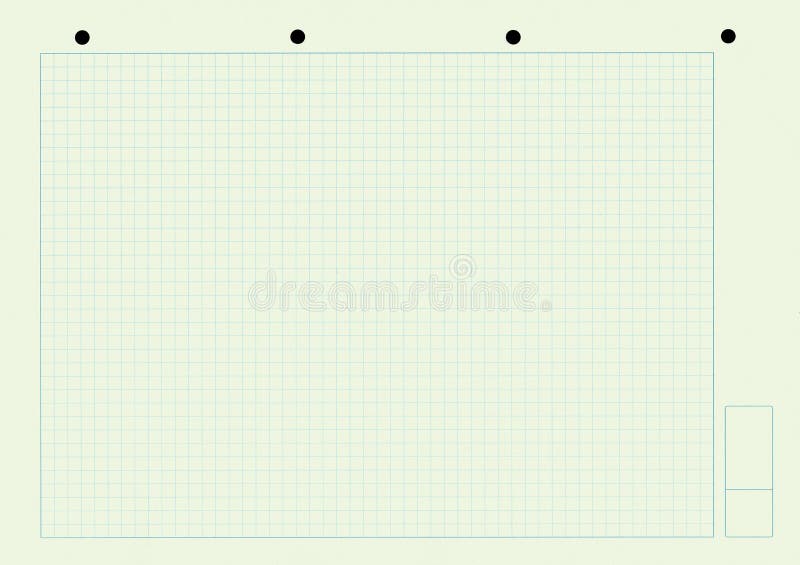 Notepad - Paper with Square Pattern and Holes Stock Illustration ...