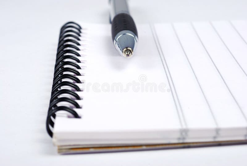 Notepad with pen stock photo. Image of office, isolated - 4198408