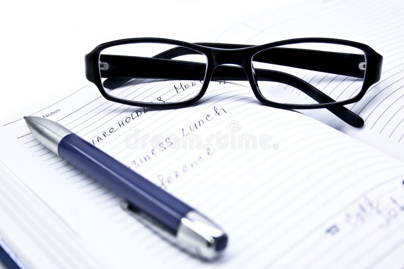 Notepad, Pen And Glasses Picture. Image: 6004733