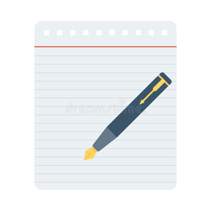 Notepad Pen Icon stock illustration. Illustration of icon - 91482770