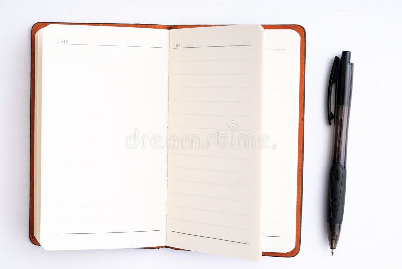 Notepad with pen isolated stock image. Image of memo - 78086383