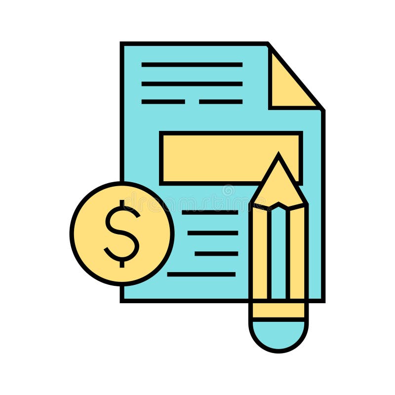 Notepad, Pen , Money, Dollar, Business Notepad Icon Stock Vector ...
