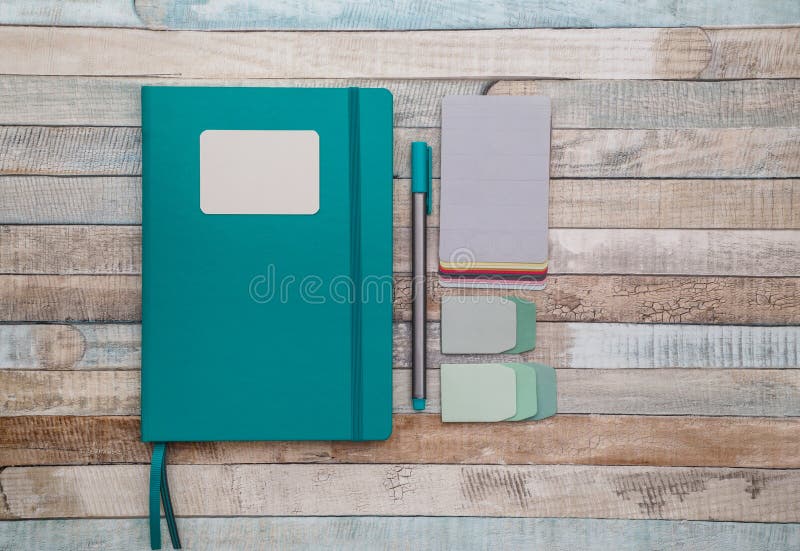 Notepad with Pen and Paper Clips Stock Photo - Image of object ...