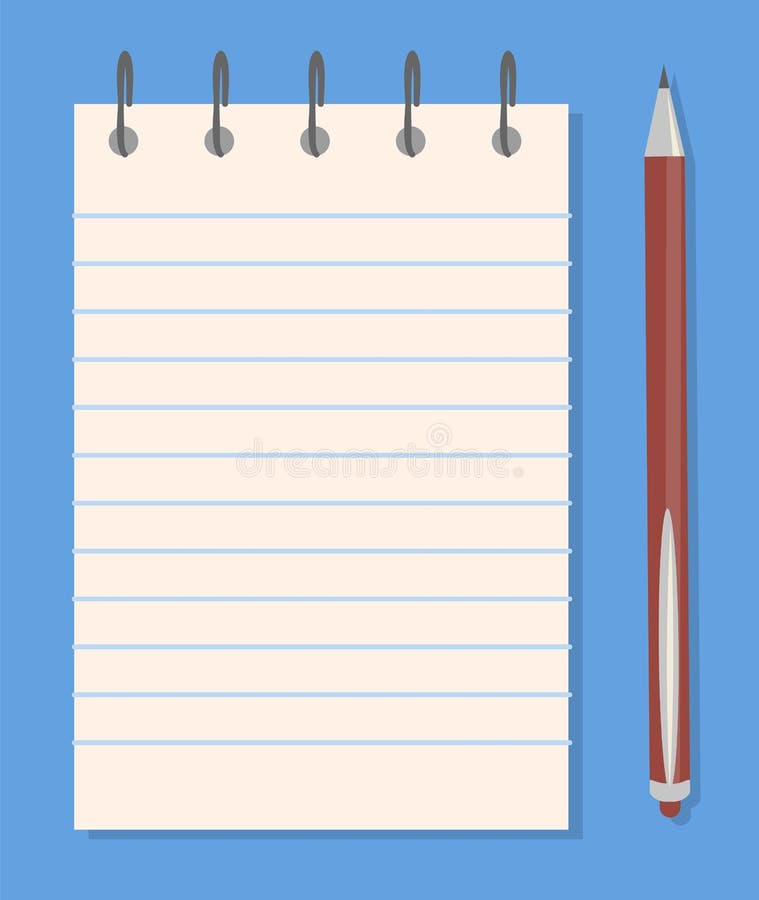 Notepad and Pencil Templates, Colorful Banner Stock Vector ...