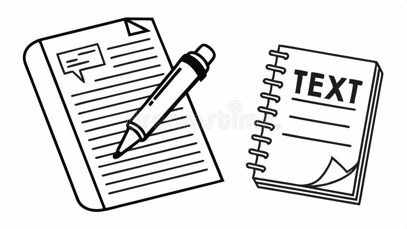 Notepad with Pen, Writing and Organization Tool Vector Design ...