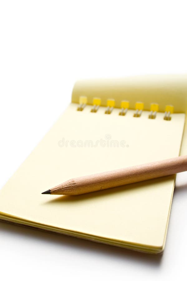 Notepad and pencil stock photo. Image of list, document - 22577756