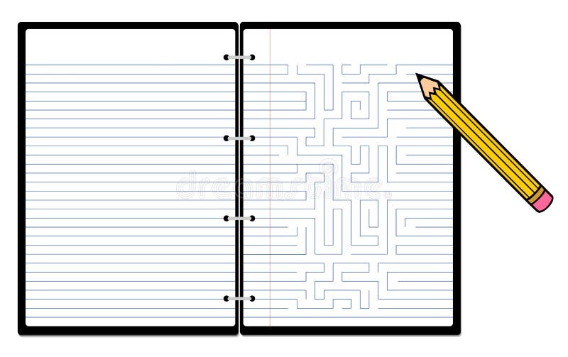 Notepad, Pencil and Blog Lettering Icon, Sticker. Sketch Hand Drawn ...