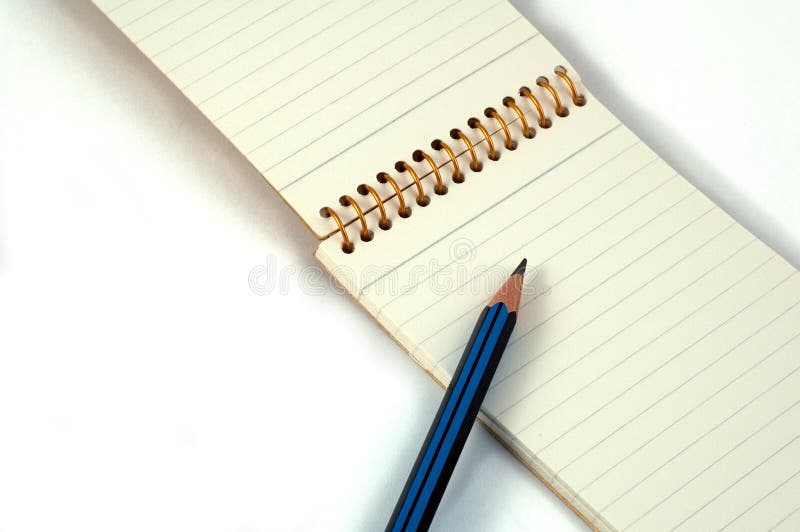 Notepad and Pencil stock image. Image of study, writing - 724871