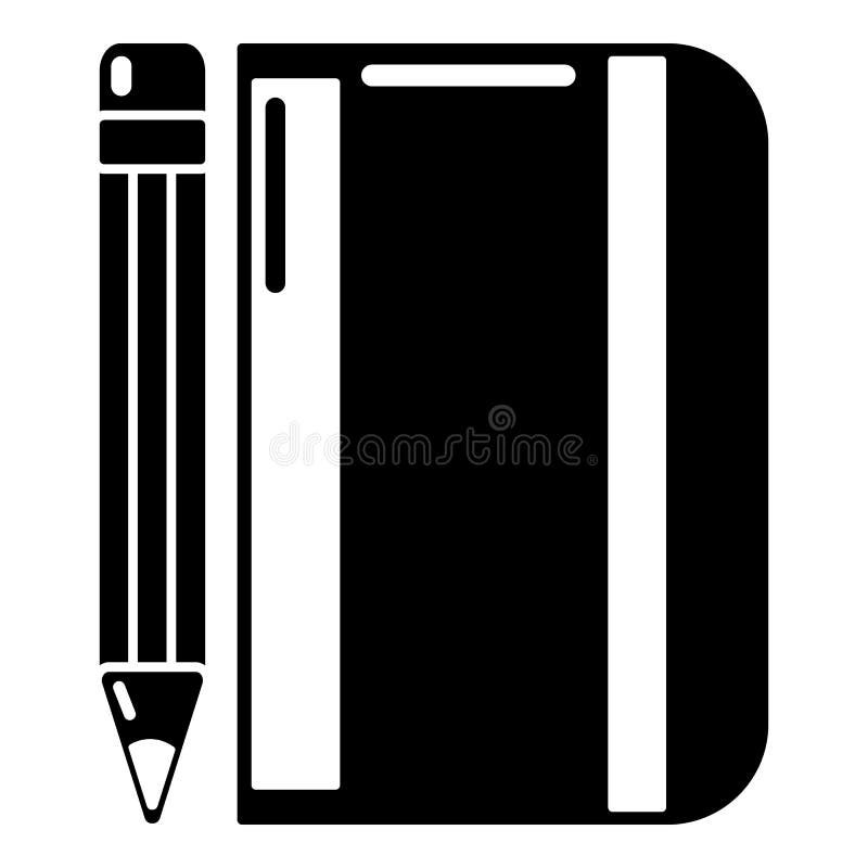 Red Pencil and Notepad Icon, Cartoon Style Stock Vector - Illustration ...