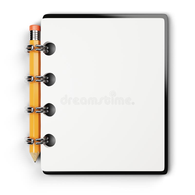 Notepad_pencil stock vector. Illustration of education - 5457968